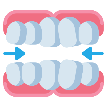 Crowded Teeth icon in Flaticons Flat Style