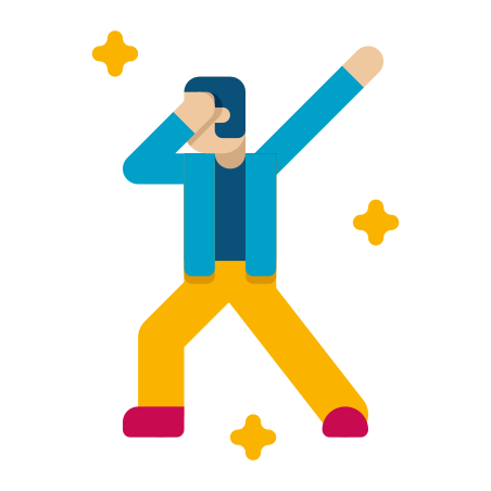 Dab icon in Flaticons Flat Style