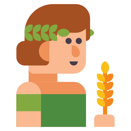 Demeter icon in Flaticons Flat Style