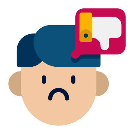 Dissatisfied icon in Flaticons Flat Style