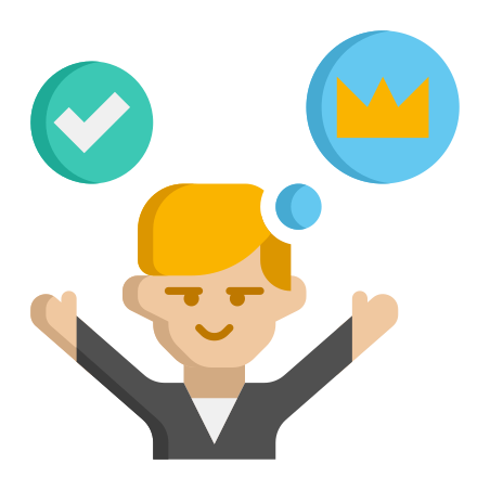 Expectations icon in Flaticons Flat Style