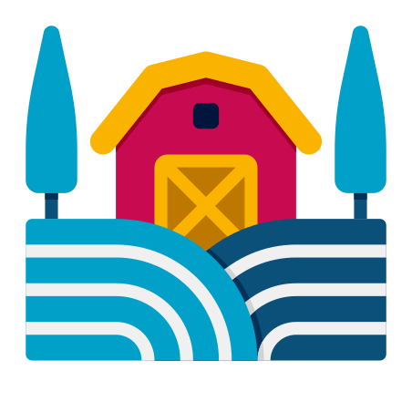 Farm House icon in Flaticons Flat Style