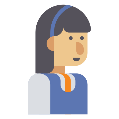 Female Student icon in Flaticons Flat Style