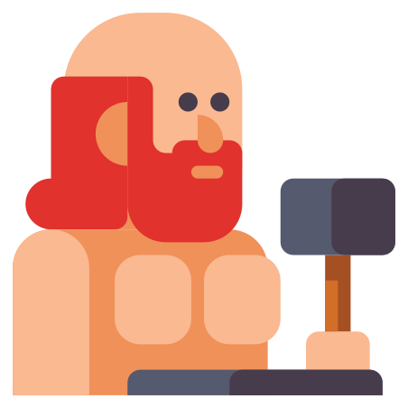 Hephaestus icon in Flaticons Flat Style