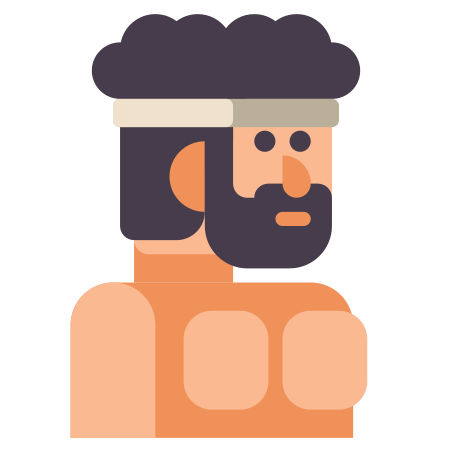 Hercules icon in Flaticons Flat Style