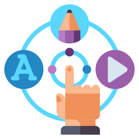 Interactive Content icon in Flaticons Flat Style