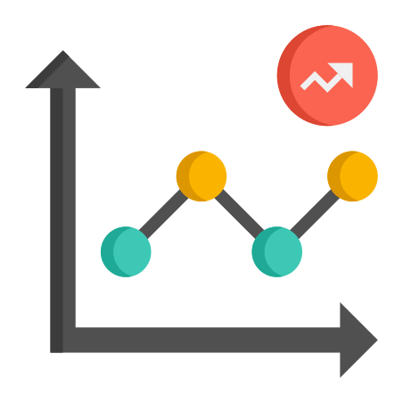 Line Graph icon in Flaticons Flat Style