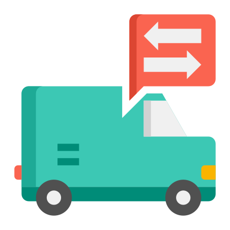 Moving Van icon in Flaticons Flat Style
