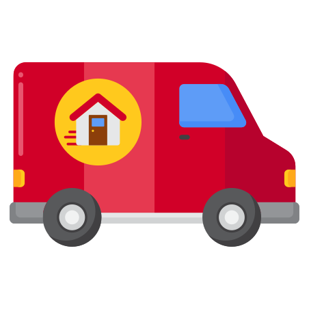 Moving Van icon in Flaticons Flat Style