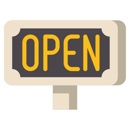 Open Sign icon in Flaticons Flat Style