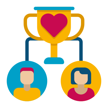Relationships icon in Flaticons Flat Style