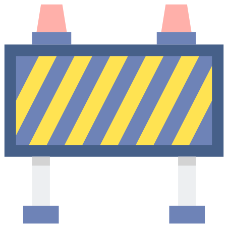 Road Blockade icon in Flaticons Flat Style