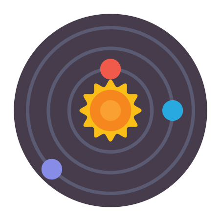 Solar System icon in Flaticons Flat Style