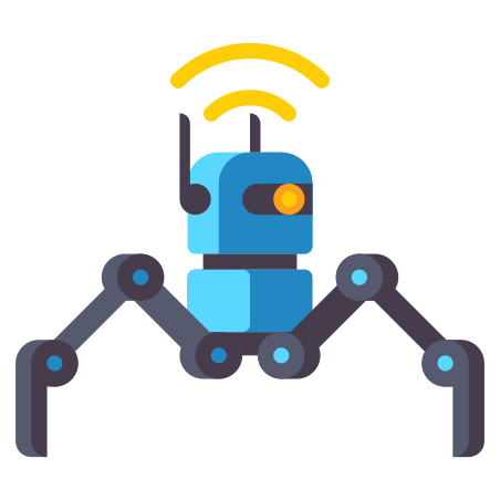 Spider Robot icon in Flaticons Flat Style