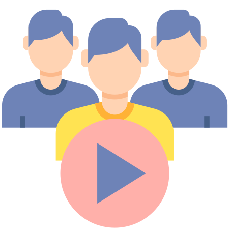 Streaming icon in Flaticons Flat Style