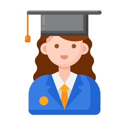 Student icon in Flaticons Flat Style