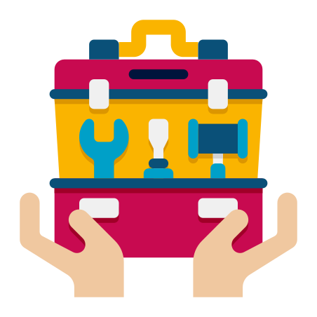 Toolbox icon in Flaticons Flat Style