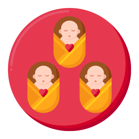Triplets icon in Flaticons Flat Style