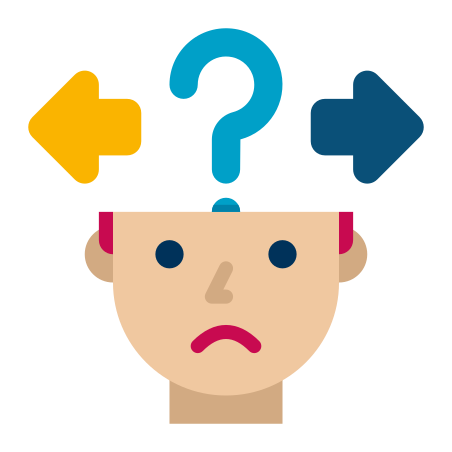 Uncertainty icon in Flaticons Flat Style