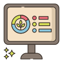 Monitoring icons in All style for graphic & UI design