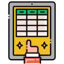 Spreadsheet icons in All style for graphic & UI design