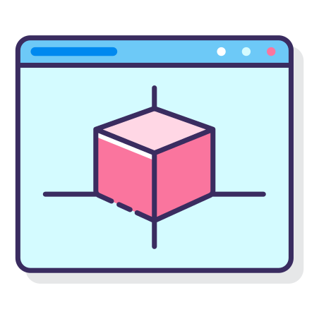3d Model icon in Flaticons Lineal Color Style
