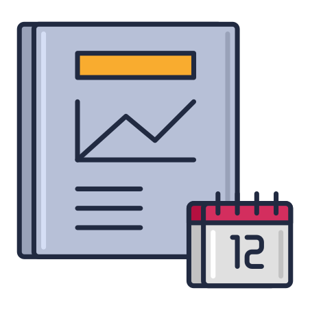 Annual Report icon in Flaticons Lineal Color Style