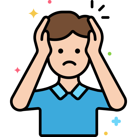 Anxiety icon in Flaticons Lineal Color Style