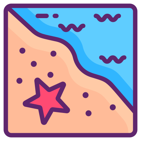 Beach icon in Flaticons Lineal Color Style