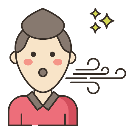 Breathing icon in Flaticons Lineal Color Style