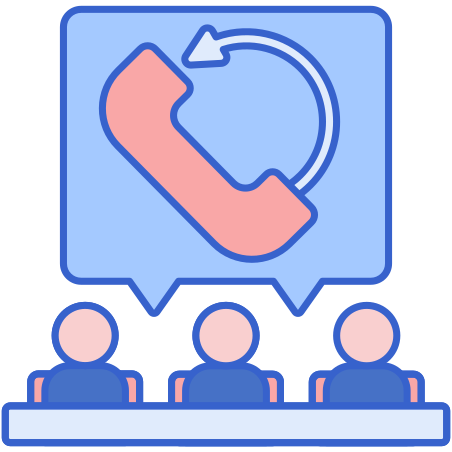 Call Back icon in Flaticons Lineal Color Style