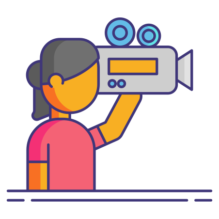 Camera Operator icon in Flaticons Lineal Color Style