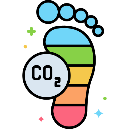 Carbon Footprint icon in Flaticons Lineal Color Style
