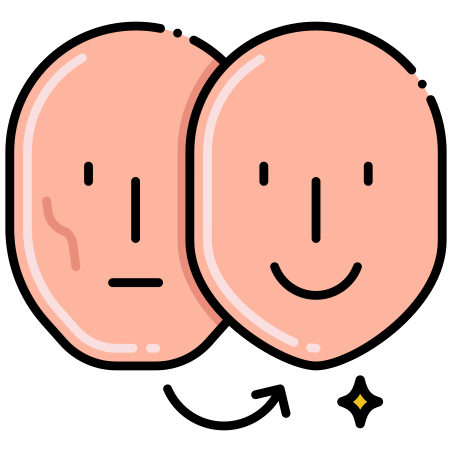Cheek icon in Flaticons Lineal Color Style