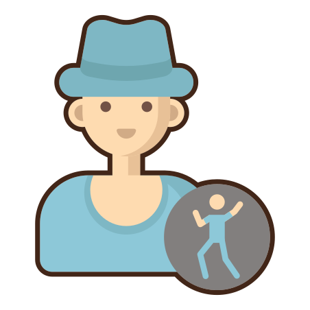 Choreography icon in Flaticons Lineal Color Style