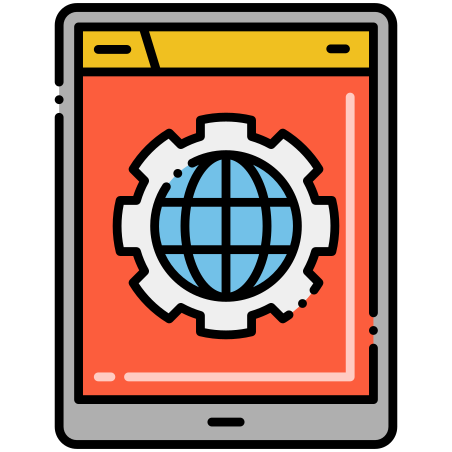 Content Management System icon in Flaticons Lineal Color Style