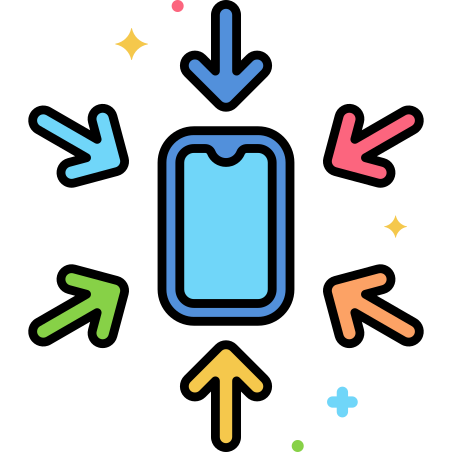 Convergence icon in Flaticons Lineal Color Style