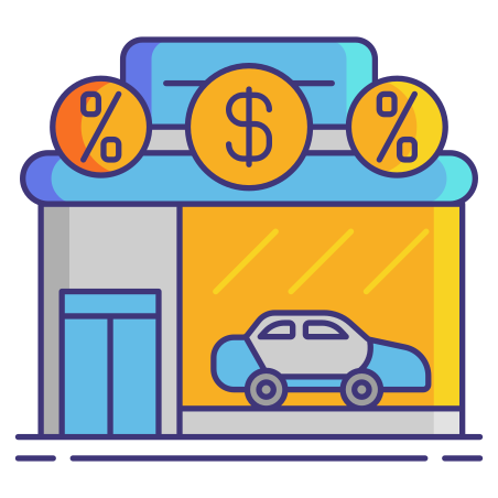 Dealership icon in Flaticons Lineal Color Style