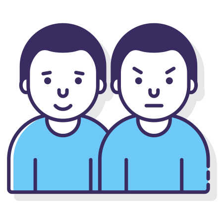 Doppelganger icon in Flaticons Lineal Color Style