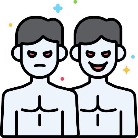 Doppelganger icon in Flaticons Lineal Color Style