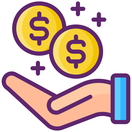 Earning icon in Flaticons Lineal Color Style