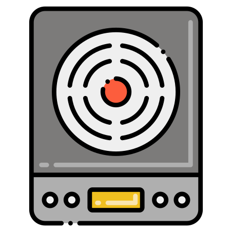 Electric Stove icon in Flaticons Lineal Color Style