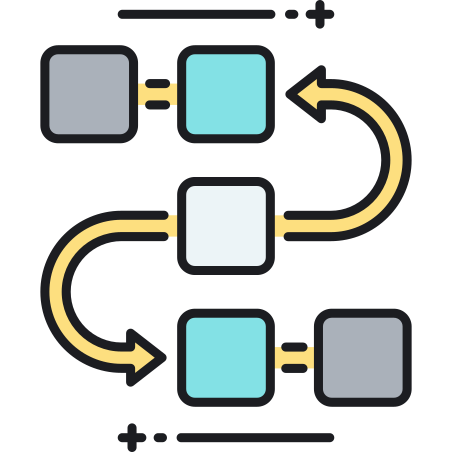 Flowchart icon in Flaticons Lineal Color Style