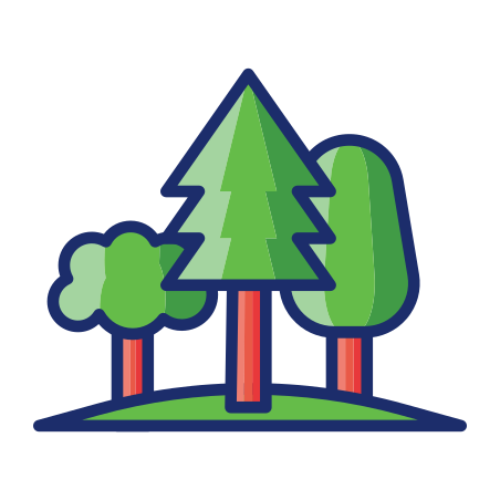 Forest icon in Flaticons Lineal Color Style