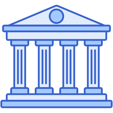 Greek Temple icon in Flaticons Lineal Color Style