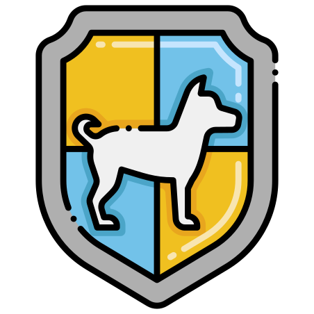 Guard Dog icon in Flaticons Lineal Color Style