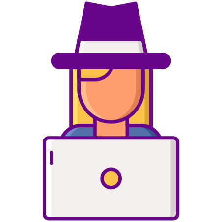 Hacker icon in Flaticons Lineal Color Style