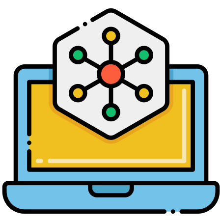 Hub icon in Flaticons Lineal Color Style