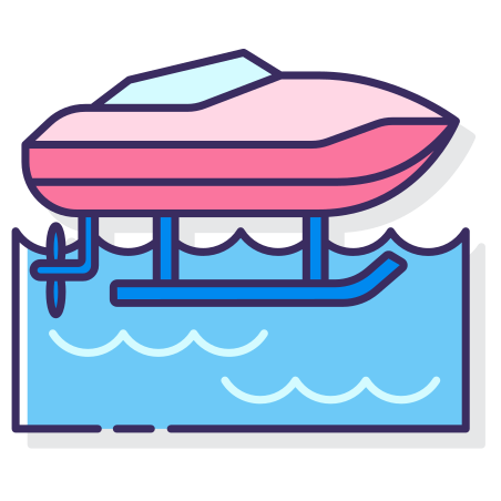 Hydrofoil icon in Flaticons Lineal Color Style