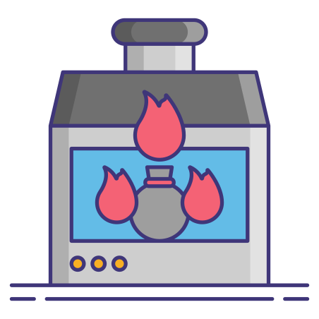 Incineration icon in Flaticons Lineal Color Style